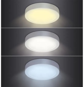 Solight LED mini panel CCT, přisazený, 12W, 900lm, 3000K, 4000K, 6000K, kulatý