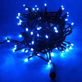 Hobby Line LED světelný řetěz, venkovní, 4 m, modrý, 32 diod, tmavě zelený kabel, IP44, prodlužovací