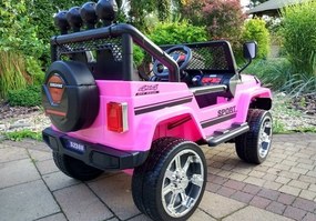 LEAN CARS Elektrické autíčko Jeep S2388 růžové 4x45W