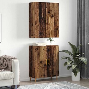 Vysoký bufet Staré dřevo 69,5 x 34 x 180 cm Kompozitní dřevo 3394578