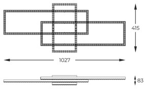 Zuma Line MX7907-3B-3BT- LED Stropní svítidlo ERVI LED/52W/230V 2700-6000K černá