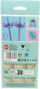 STOR Sada brček Stitch / Brčko / 2 ks / Nerezová ocel / Bez BPA