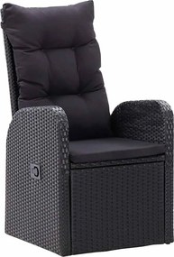 5dílný zahradní jídelní set černý 3067721