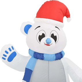 vidaXL Vánoční nafukovací lední medvěd s LED dovnitř i ven 2,4 m [331409]
