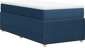 Box spring postel s matrací modrá 90x200 cm textil 3285545
