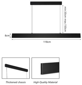 Brilagi - LED Stmív. lustr na lanku SLIMLINE LED/40W/230V 3000-6000K černá + DO