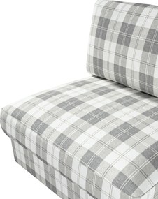 Potah na neskládací křeslo IKEA Kivik barva šedá látka pletený vzor, vzorované
