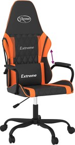Herní židle černá a oranžová umělá kůže 3143781
