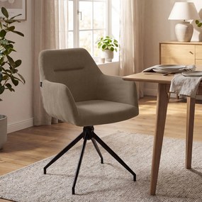 Jídelní židle Merlinda manšestr – taupe