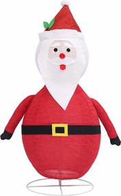 Dekorativní vánoční Santa Claus s LED luxusní tkanina 90 cm 328498