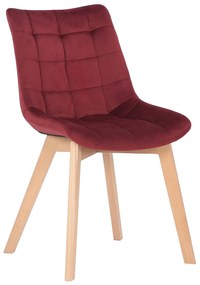 Jídelní židle Padstow - samet | červená