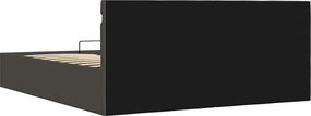 Rám postele s úložným prostorem LED tmavě šedý textil 180x200cm 285605