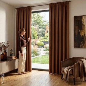 ZÁVĚS NA PÁSCE OLENA 140X270 CM REZAVÝ