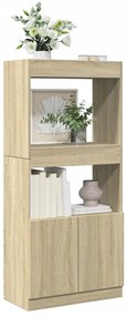 Skříň highboard dub sonoma 63 x 33 x 140 cm kompozitní dřevo
