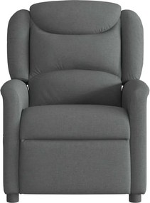 Elektrické masážní polohovací křeslo tmavě šedé textil 3303185