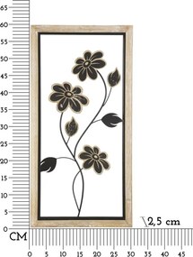 Nástěnná dekorace Girish A 60 cm černá/hnědá