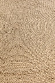 Hanse Home, Kusový koberec Jute Braided 106007 Ivory kruh, 100x100 (průměr) kruh, béžová, chodba / předsíň