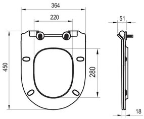 Ravak X01861 - Záchodové prkénko SoftClose VITA SLIM bílá