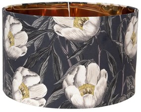 Textilní stínidlo s květinovým motivem ok – 45x28 cm