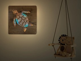 Li-Go "Želva" světelný obraz RGBW s baterií 62x62cm provedení povrchu: jedle