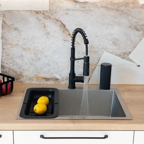 Kuchinox Serpen, vysoká dřezová baterie, černá matná, LAV-BKP_76SD