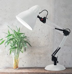 ACA DECOR Retro stolní lampa UFFICIO, černá barva