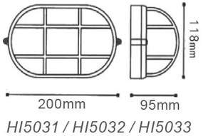 ACA Lighting Venkovní přisazené svítidlo HI5032R max. 40W/E27/IP45, hnědé