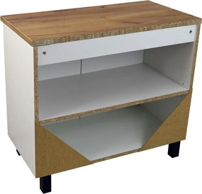 Comodo Koupelnová skříňka pod deskové umyvadlo ROSO W 80-HD - bílá/zlatý dub