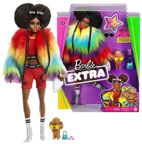 Barbie extra stylová dlouhovláska s hnědým pudlem, mattel gvr04