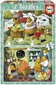 EDUCA Puzzle Lesní příběhy / 2x20 dílků / od 3 let
