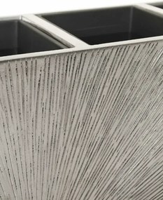 Květináč ELEMENTO, sklolaminát, šířka 88 cm, stříbrný