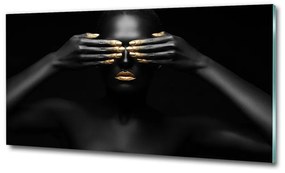 Wallmuralia Fotoobraz na skle Žena v černém 100x50