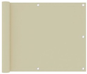 Balkónová zástěna krémová 75 x 500 cm oxfordská látka - Default Title