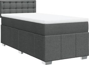 Box spring postel s matrací tmavě šedá 80 x 200 cm textil 3286910