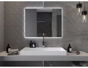 Mexen Sun podsvícené koupelnové zrcadlo 100 x 80 cm, LED 6000K, ventilátor - 9807-100-080-611-00