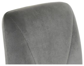 DKD Home Decor Šedá kovová jídelní židle s polyesterovým potahem (44 x 46 x 90 cm)