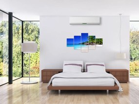 Obraz pláže na Praslin ostrově (125x70 cm)