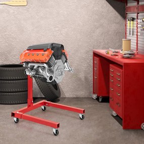 Costway Stojan motoru 680 kg zdvih motoru otočný o 360° se 4 nastavitelnými