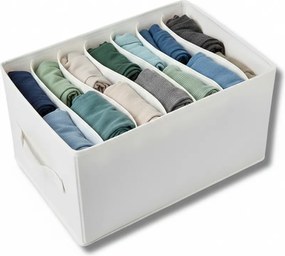 VERK GROUP Organizér na oblečení a spodní prádlo PARTITION, obdélník 9 přihrádek, 36 x 25 x 20 cm, bílý