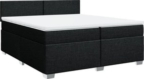 Box spring postel s matrací černá 200x200 cm textil 3285990