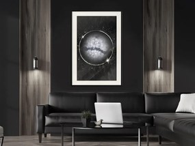 Plakát Hluboká zima - abstraktní koule ve vesmíru ukazující zimní svět