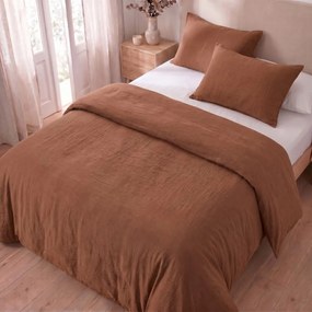 Kvalitex Mušelínové povlečení hnědé 1x 200/200, 2x 70/90cm