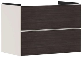 Hansgrohe Xevolos E - Umyvadlová skříňka 78x58x48 cm, 2 zásuvky, matná béžová/tmavý dub 54179730