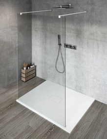 Gelco Sapho, VARIO WHITE jednodílná sprchová zástěna do prostoru, čiré sklo, 800 mm, GX1280GX2215