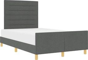 Rám postele s čelo Tmavě šedá 120 x 200 cm textil 3344642
