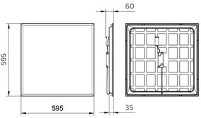 Philips - LED Panel podhledový PROJECTLINE LED/36W/230V 59,5x59,5 cm