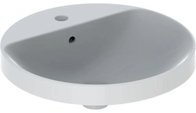 Geberit VariForm - Umyvadlo zápustné, průměr 480 mm, s přepadem, bílá 500.704.01.2