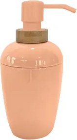 MSV OSLO dávkovač mýdla broskvový / plast, bambus / 430 ml