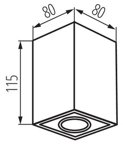 T-LED Přisazené svítidlo GORD XS DLP-50-W bílé Přisazené svítidlo GORD XS DLP-50-W bílé