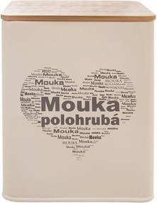 Plechová dóza SRDCE na polohrubou mouku
